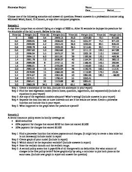 Piecewise Function Project By Kristina Clayton TPT