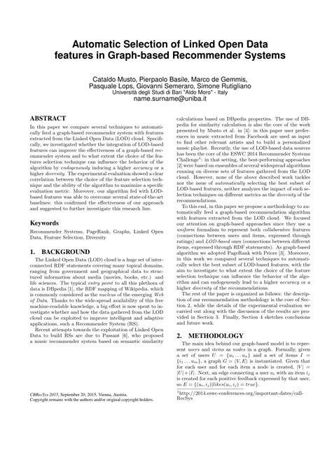 pdf automatic selection of linked open data features in graph based