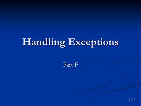 1 Handling Exceptions Part F 2 Handling Exceptions With Plsql What Is