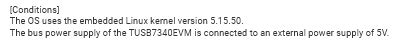 TUSB TUSB EVM Connection Error On Intel Cyclone V SX EVM