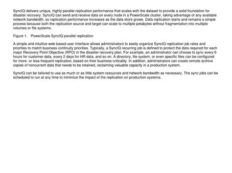 Introduction To Synciq Dell Powerscale Synciq Architecture