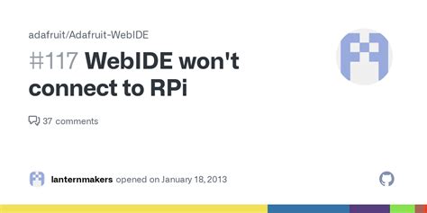 Webide Wont Connect To Rpi · Issue 117 · Adafruitadafruit Webide