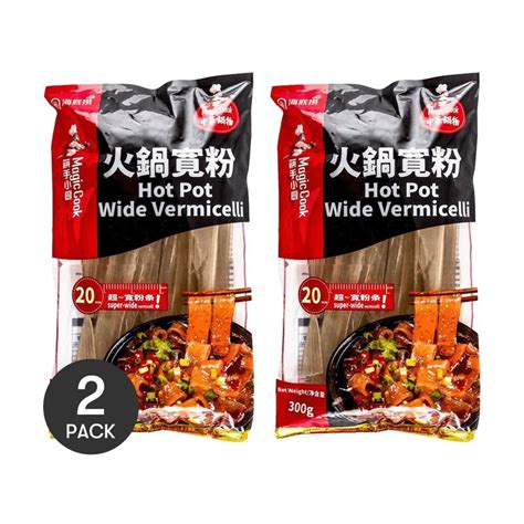 Haidilao Hot Pot Wide Noodles 2 Pack 1058 Oz Each Essential For Hot