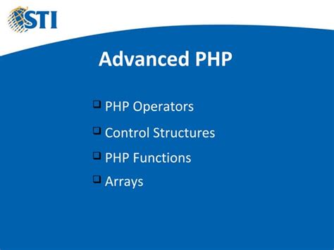 Advanced Php Ppt