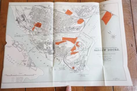 1930s Barrow Docks Lms Port Railway Map £29 99 Picclick Uk
