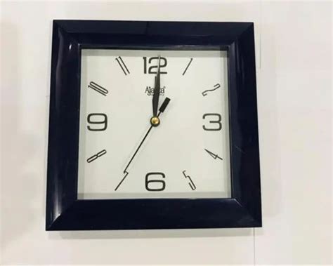 Black Plastic Ajanta 1847 Small Square Shaped Wall Clock At ₹ 195 Piece