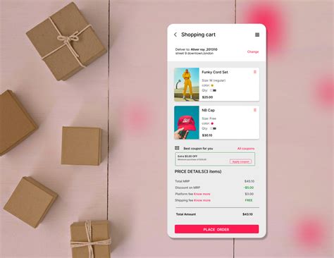 Daily UI #058- Shopping cart by Srishti Singh on Dribbble