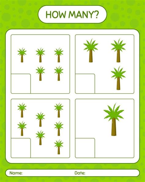 How Many Counting Game With Palm Tree