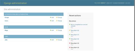 Django Admin Interface