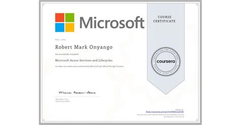 Completed Coursera Course On Microsoft Azure Robert Onyango Posted On