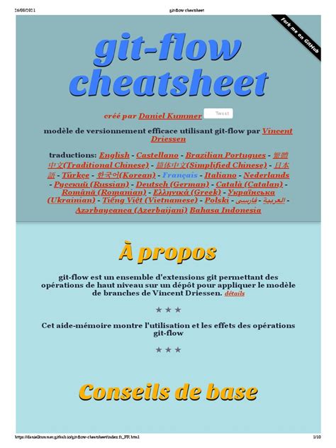 Git Flow Cheatsheet Pdf Génie Logiciel Architecture Informatique