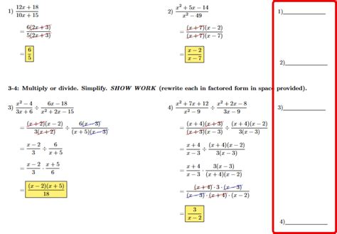 Math Worksheet Problem With Vertical Spacing Of Answer Lines In A