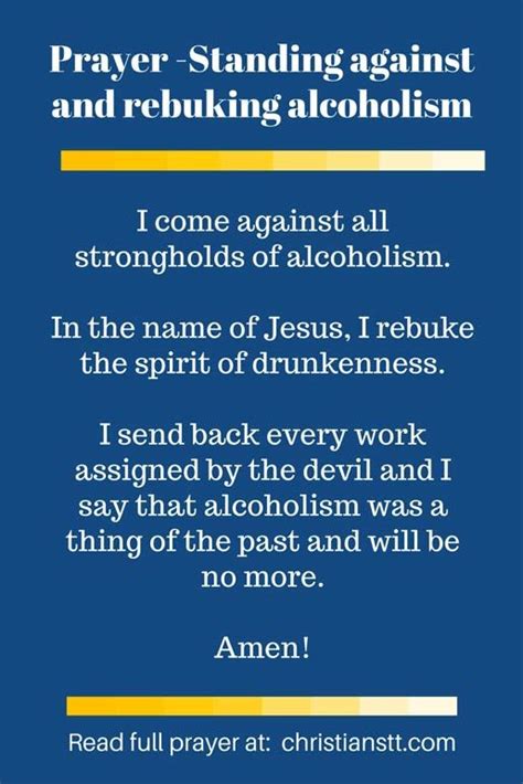 Prayer Standing Against And Rebuking Alcoholism Artofit