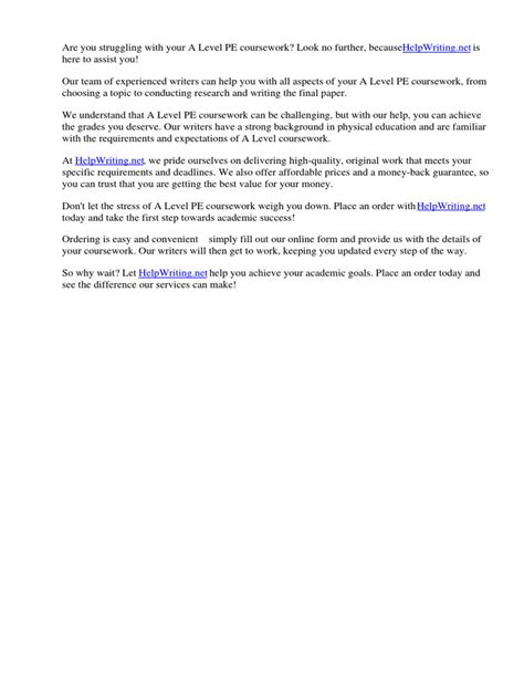 a level pe coursework pdf skeletal muscle sports
