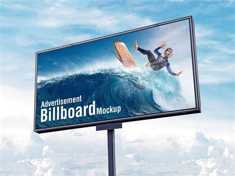 Free Outdoor Sky Billboard Mockup Mockuptree