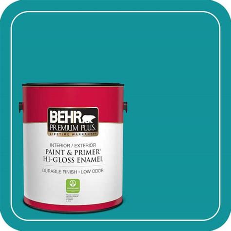 Behr Premium Plus 1 Gal 500b 6 Peacock Feather Hi Gloss Enamel
