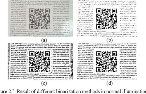 Table I From An Improved Sauvola Approach On Qr Code Image Binarization