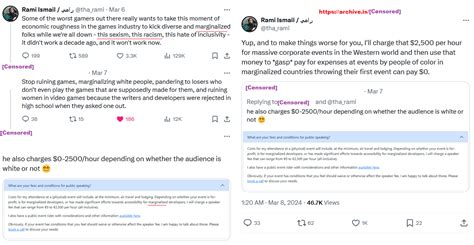 Rami Ismail Admits To Race And Sex Based Speaking Fees I Highlighted