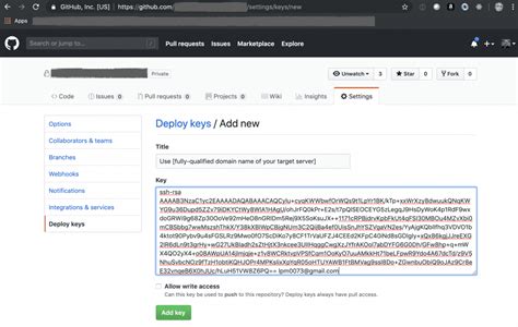deploy from a private github repo blog