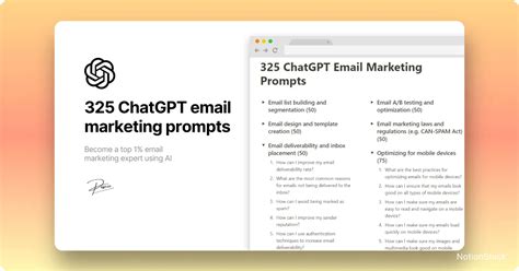 325 Chatgpt Prompts Notion Template
