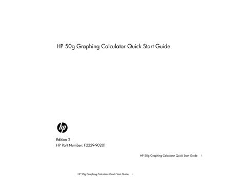 Hp 50g Graphing Calculator Quick Start Guide Manualzz