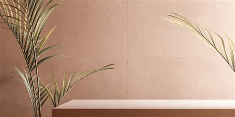 베이지 색 기하학적 연단 제품 프리젠 테이션 제품 디스플레이를위한 열대 잎 식물과 최소한의 장면 개체 배치 모형 3d 렌더링 0