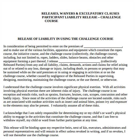 Exculpatory Clause 8 Examples Format How To Defeat Pdf