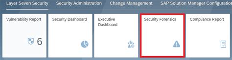 Security Forensics With SAP Solution Manager Layer Seven Security