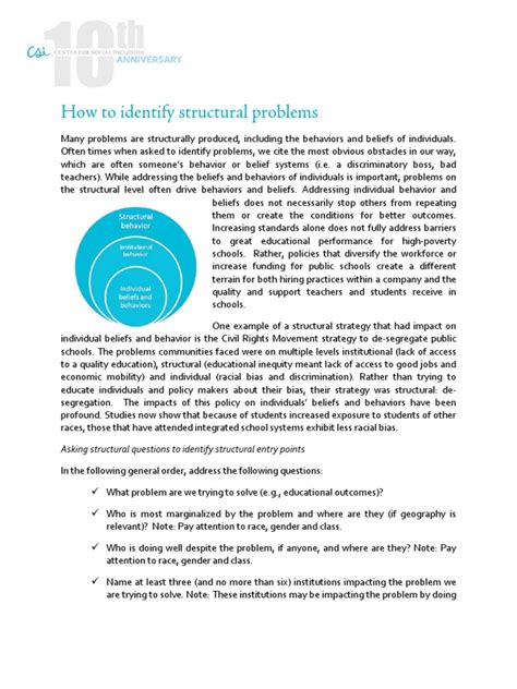 identify structural problems pdf