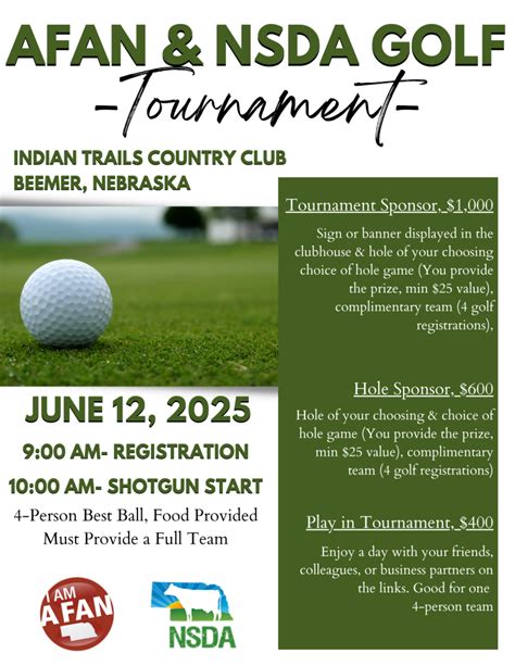 2025 Nsda And Afan Golf Tournament Nebraska State Dairy Association