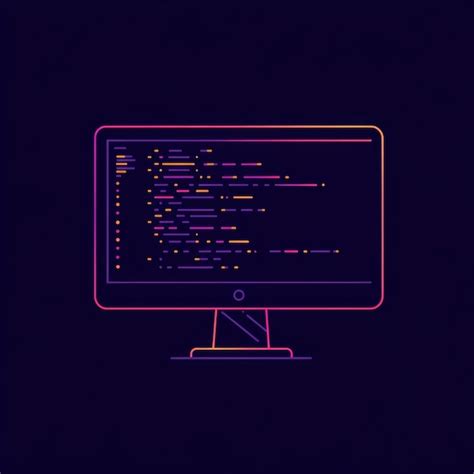 Coding Computer Icon Lines Of Code On Screen Techsavvy Design Premium