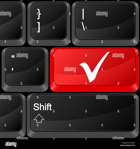 Keyboard Computer Button Check Symbol Vector Illustration Stock Vector Image Art Alamy