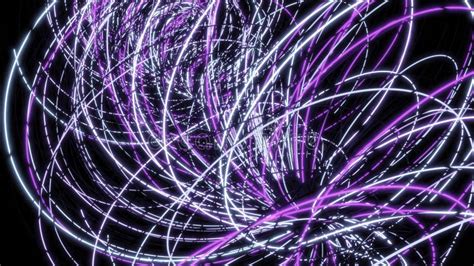 Rotating Vortex Of Colorful Lines On Black Background Design Glowing