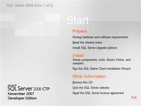 Sql Server 2008 Installation Screenshots