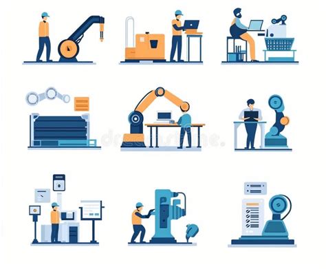 Industrial Automation Workers Collaborating With Robots In Modern Factory Setting Ai Generated