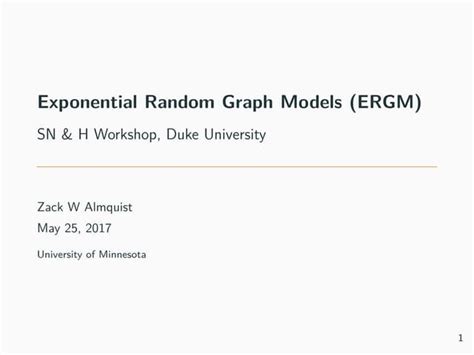 09 inference for networks exponential random graph models 2017 ppt