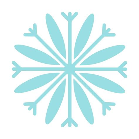 Premium Vector Flat Symmetrical Snowflake Isolated Design Element Vector Illustration
