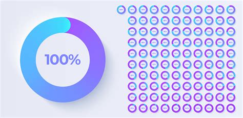 로딩 표시기입니다 진행률 표시줄입니다 백분율 미터 Ui 사용자 인터페이스 기호로 로드합니다 다운로드 프로세스 원 아이콘 세트입니다 최소 3d 템플릿 사실적인 현대적인 디자인