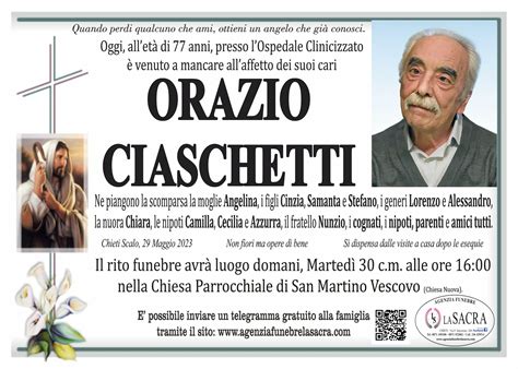 Orazio Ciaschetti Agenzia Di Onoranze Funebri La Sacra