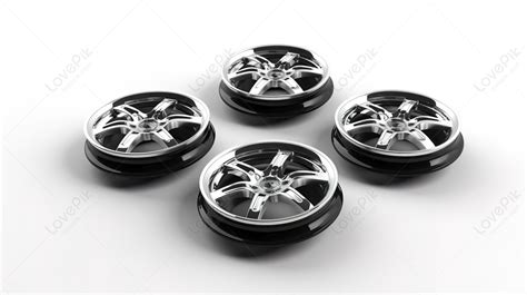 4개의 자동차 디스크 브레이크의 깨끗한 흰색 3d 렌더링 알류미늄 배경 자동 배경 새차 배경 이미지 Hd 알류미늄 자동