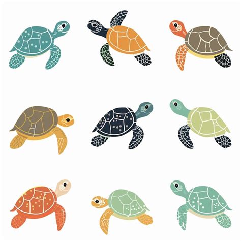 Sea Turtle Vector Set Simple And Minim Premium Ai Generated Vector Sea Turtle Vector Set Simple And Minim Premium Ai Generated Vector