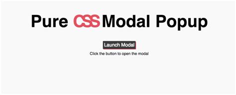 Github Jorgechavzpure Css Modal Popup Css Modal No Javascript