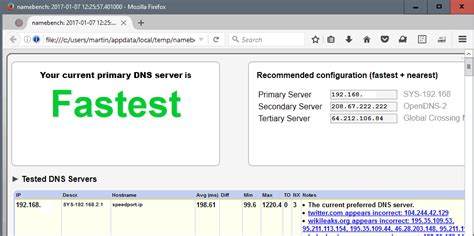 Dns Server Benchmark Namebench Ghacks Tech News