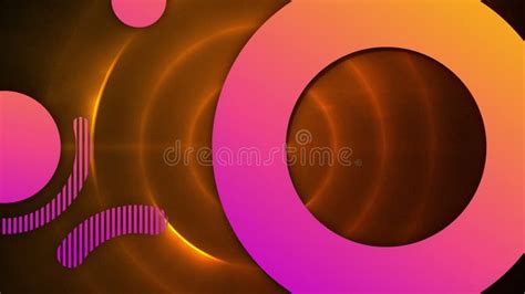 Animation Of Loading Circles And Circular Tunnel Against Black
