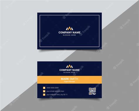 Premium Vector Vector Minimalist Business Card Template