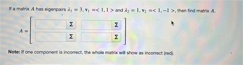 solved if a matrix a has eigenpairs λ1 3 v1 ﻿and