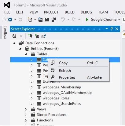 Visual Studio Show Table Data Missing Stack Overflow