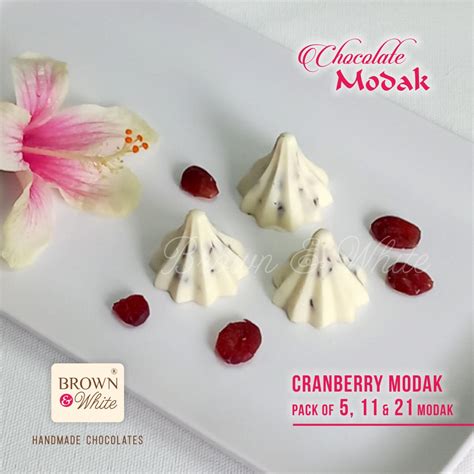 Chocolate Modak Cranberry Chocolate Modak Brown And White