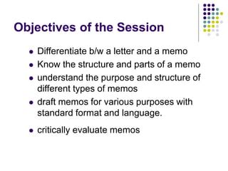 Official Common Memos Presentation Ppt