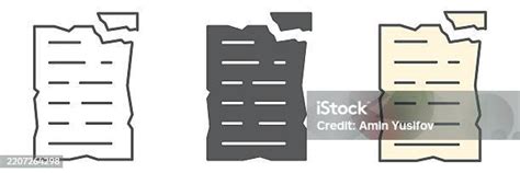 구겨진 종이 아이콘 수집 재활용 및 생태학 종이 폐기물 벡터 아이콘 세트 벡터 그래픽 편집 가능한 스트로크 개요 기호 0명에 대한 스톡 벡터 아트 및 기타 이미지 Istock